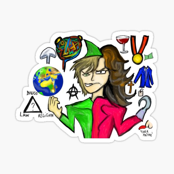 "Peter Pan Captain Hook" Sticker for Sale by Bensabatier | Redbubble