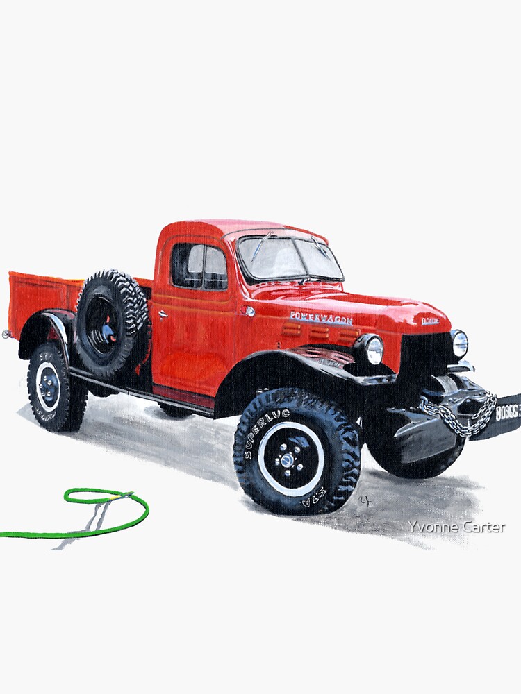 "Antique Power Wagon" Sticker for Sale by Yvonne Carter | Redbubble