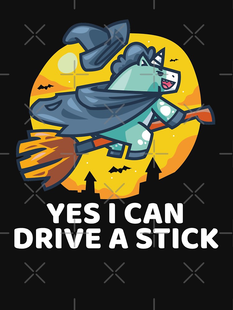 "Why Yes Actually I Can Drive a Stick Halloween Witch & Cat" Essential ...
