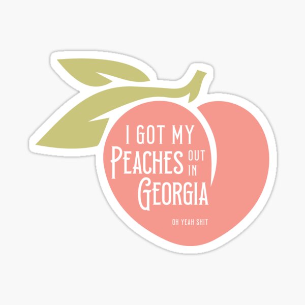 "Peaches Sticker" Sticker for Sale by MidnightJoe | Redbubble