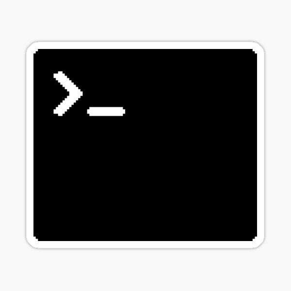 "Pixel Terminal Window" Sticker for Sale by NewLineDesigns | Redbubble