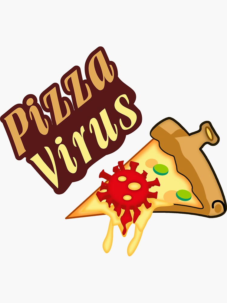 "Pizza virus" Sticker for Sale by simonsitos | Redbubble