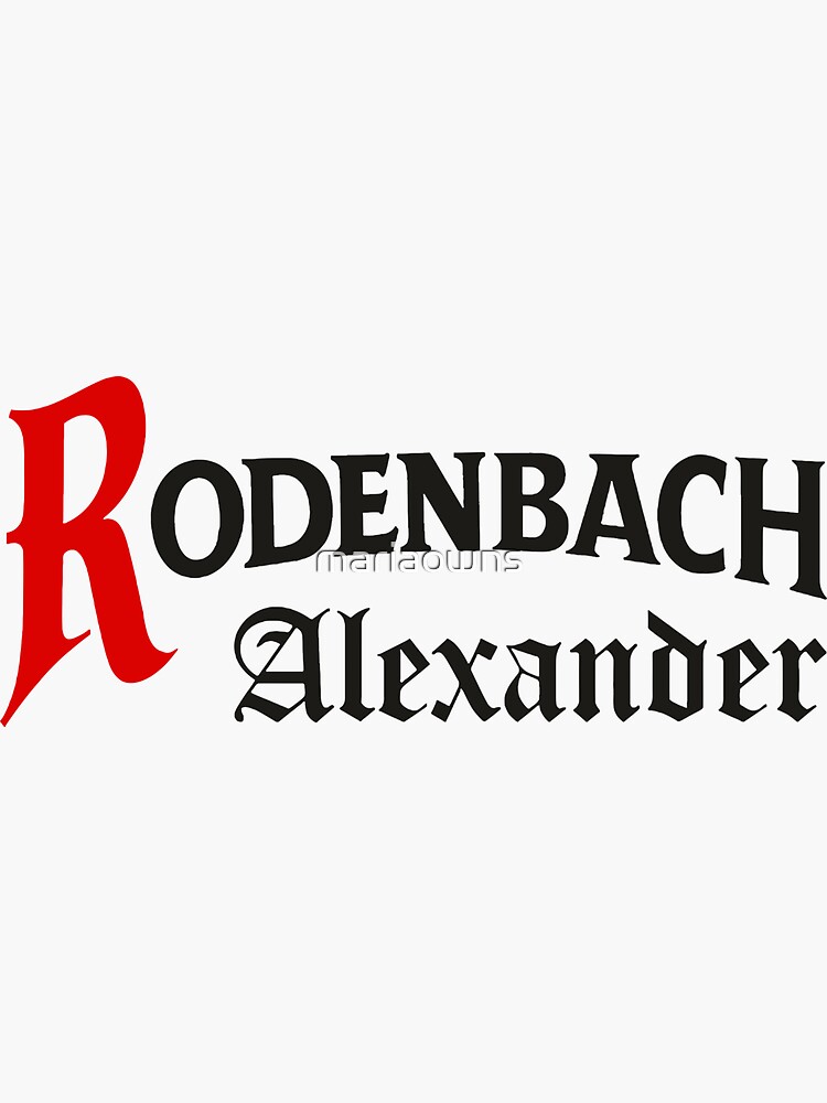 "Rodenbach Alexander Original Merchandise" Sticker for Sale by ...