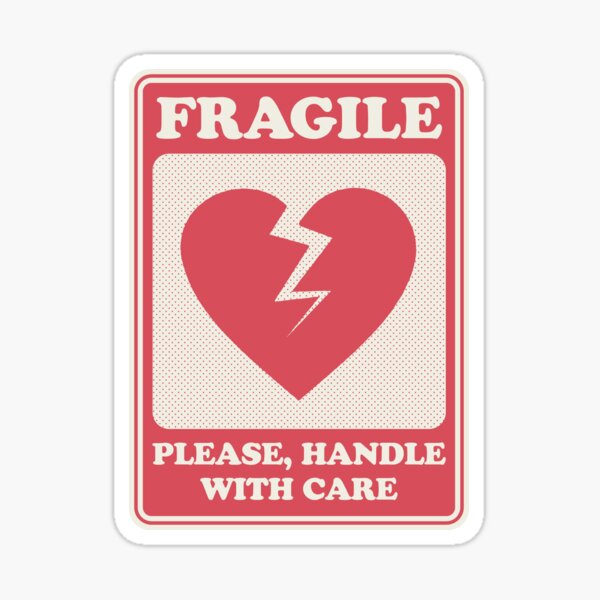 "Fragile Heart" Sticker by esgomes | Redbubble