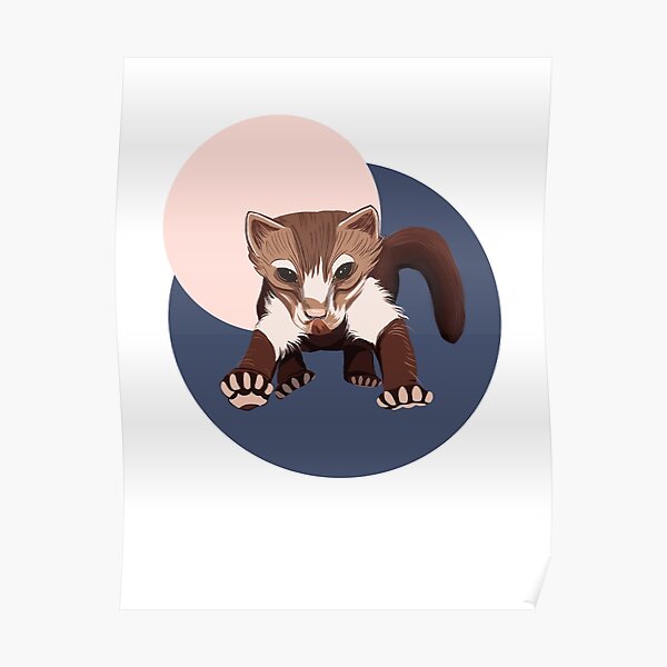 "Flying Weasel" Poster for Sale by Lotika | Redbubble