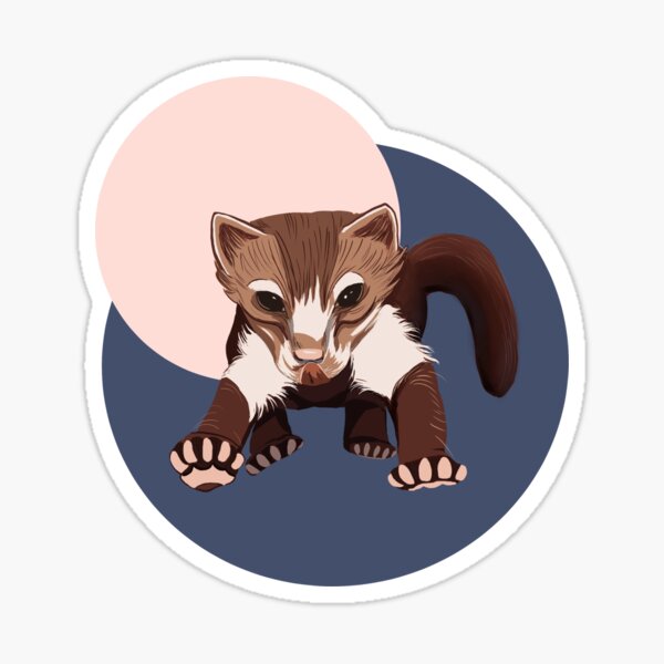 "Flying Weasel" Sticker for Sale by Lotika | Redbubble