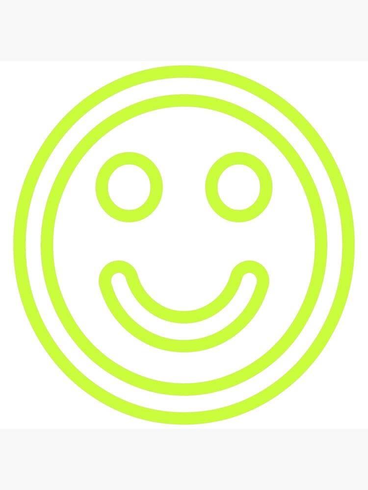 "lime green smiley face " Poster by stickercow | Redbubble