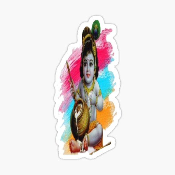 "Krishna Janmashtami" Sticker for Sale by ForeignGang | Redbubble