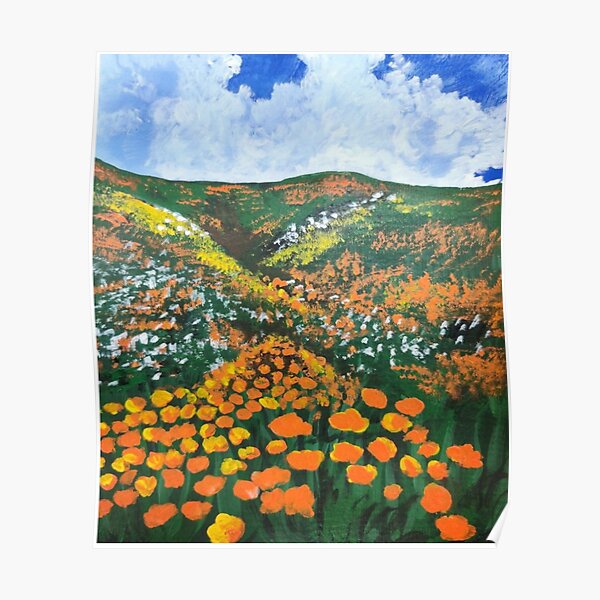 "POPDAISY FLOWER FIELD" Poster for Sale by MONISIOART | Redbubble
