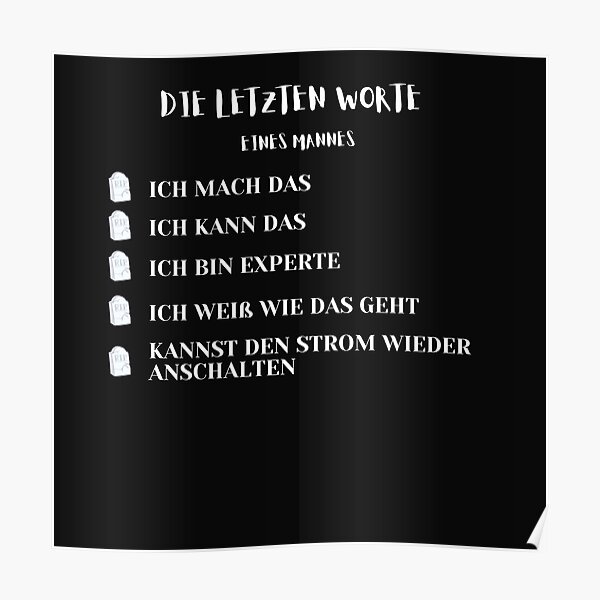 "The last words" Poster for Sale by klumpatschShop | Redbubble