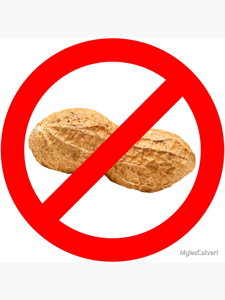 "No Peanuts" Sticker for Sale by MylesCalvert | Redbubble