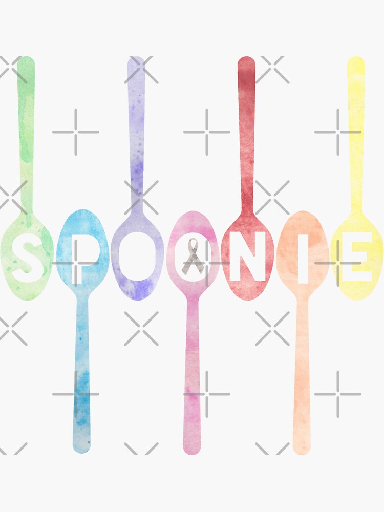 "Spoonie Spoons Watercolor" Sticker for Sale by purrfectpixx | Redbubble