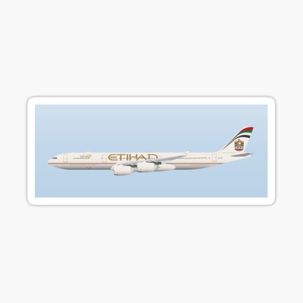"Wings In Uniform - A340 - Etihad Airways" Sticker for Sale by nADerL ...