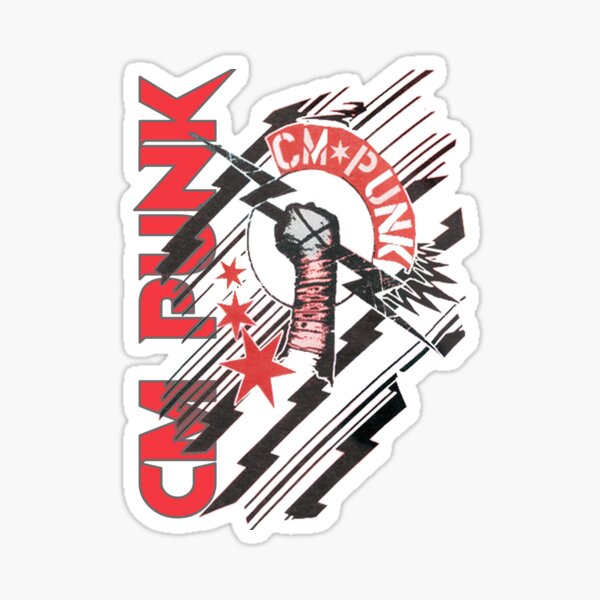 "cm punk aew" Sticker for Sale by elbacreative | Redbubble