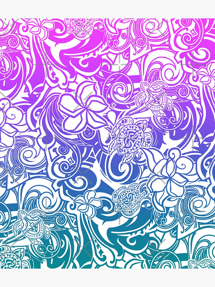 " Honu Love Tribal White Abstract" Sticker for Sale by sunnthreads ...
