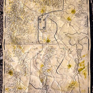 "Fallout: New Vegas Hand Drawn Map" Poster for Sale by PaperedWalls ...
