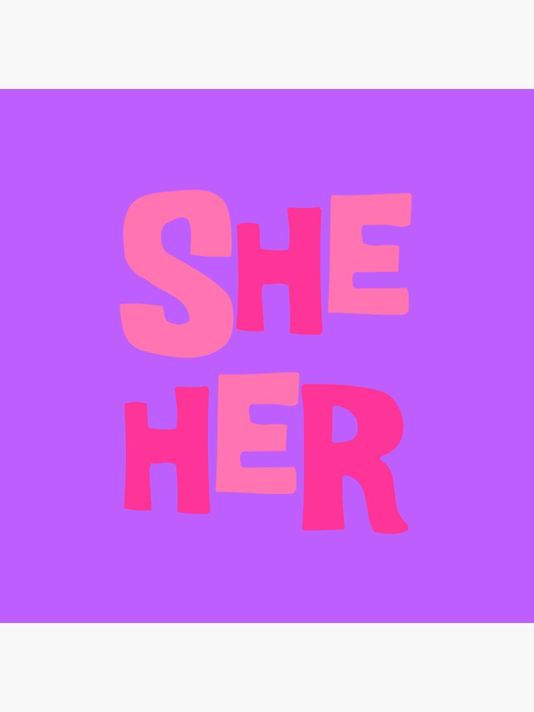 "Pronouns (she/her)" Sticker by uwubixl | Redbubble