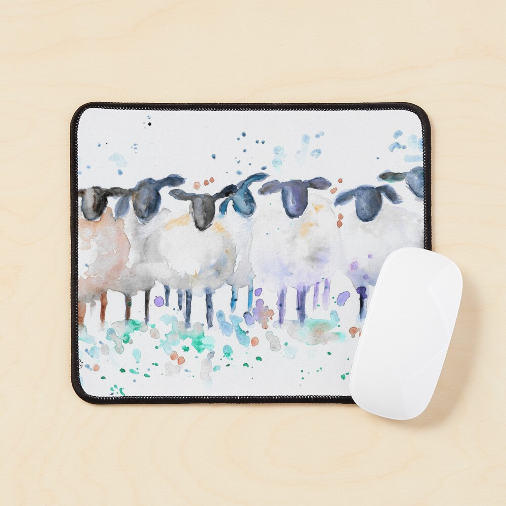 "Seven Sheep. Original watercolour painting by marjansart" Poster for ...