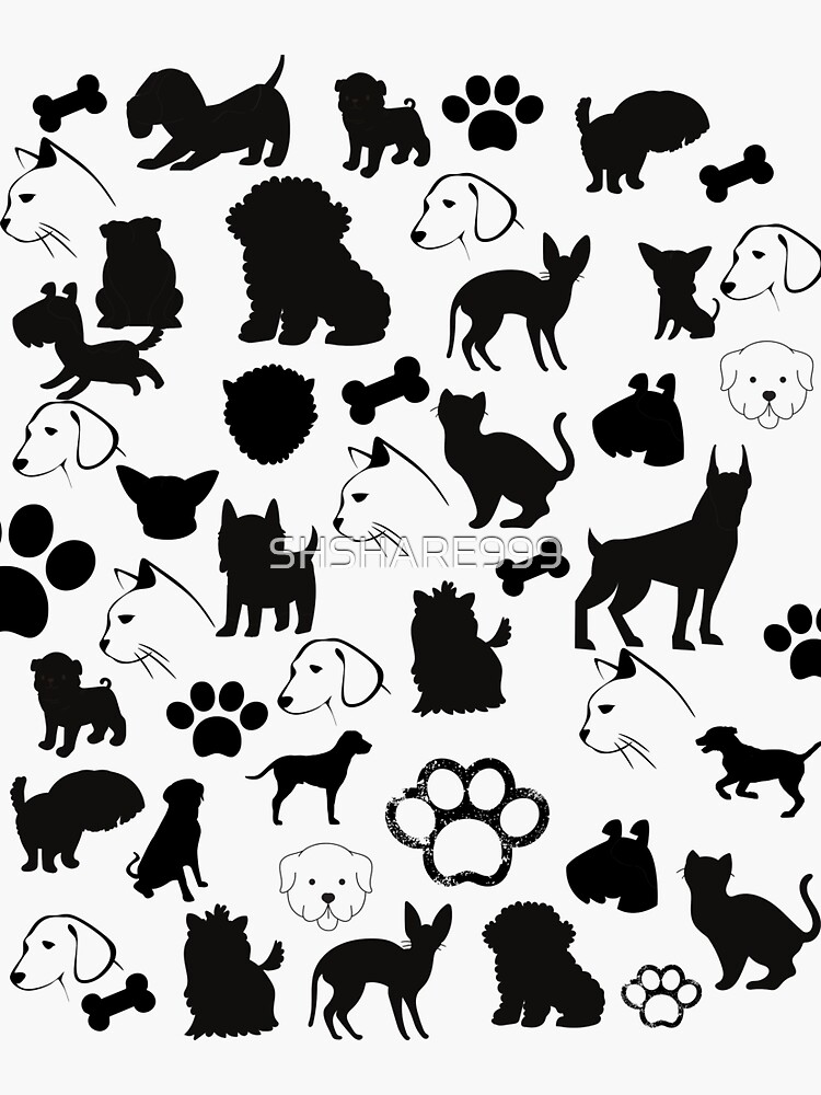 "animals pattern, Repeatedly drawing animals." Sticker by SHSHARE999 ...