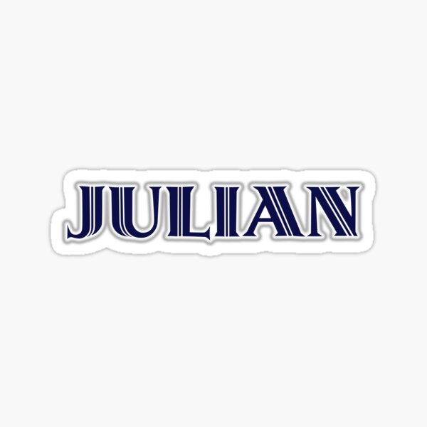 "JULIAN - Nametag for JULIAN Roman Style in Blue" Sticker for Sale by ...