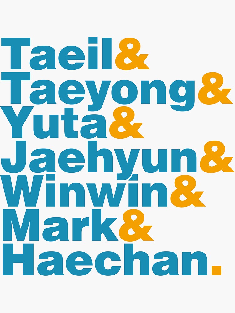 "NCT 127 in Helvetica" Sticker for Sale by wolfberry | Redbubble