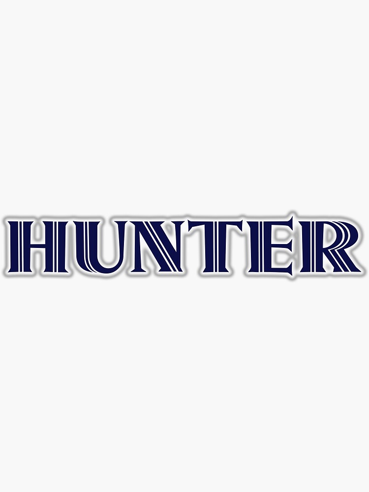 "HUNTER - Nametag for HUNTER Roman Style in Blue" Sticker for Sale by ...