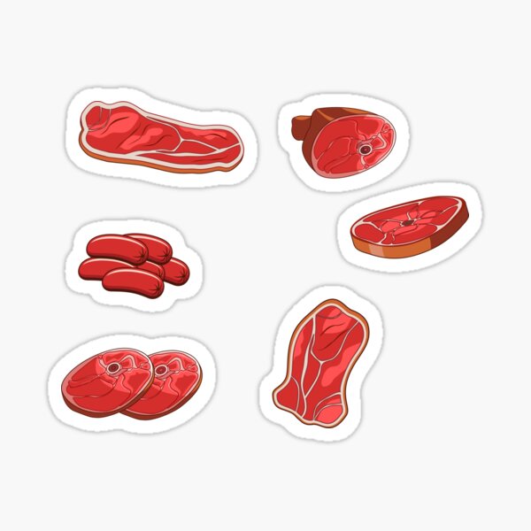 "Pork Meat Sticker Pack" Sticker for Sale by ProtonProject | Redbubble