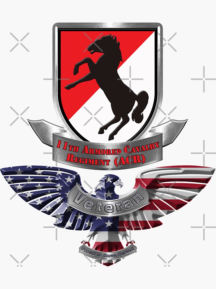"11th Armored Cavalry Regiment (ACR) Veteran" Sticker for Sale by ...