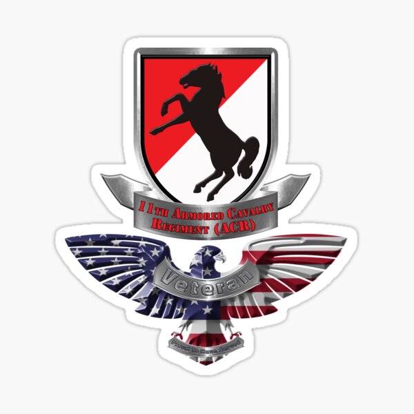 "11th Armored Cavalry Regiment (ACR) Veteran" Sticker for Sale by ...