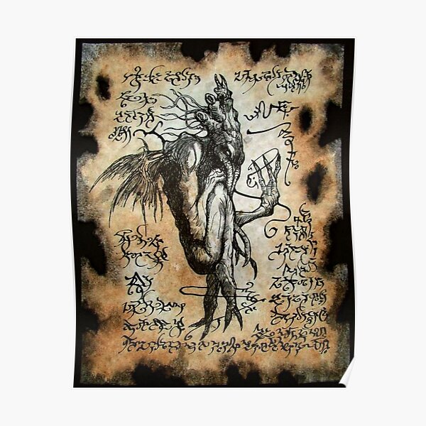 "Lovecraft Necro Page" Poster for Sale by WinkyDoodle | Redbubble