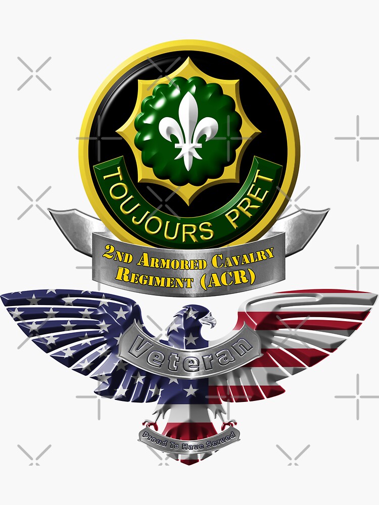 "2nd Armored Cavalry Regiment (ACR) Veteran" Sticker for Sale by ...