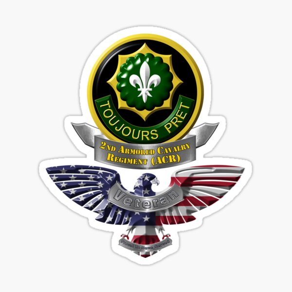 "2nd Armored Cavalry Regiment (ACR) Veteran" Sticker for Sale by ...
