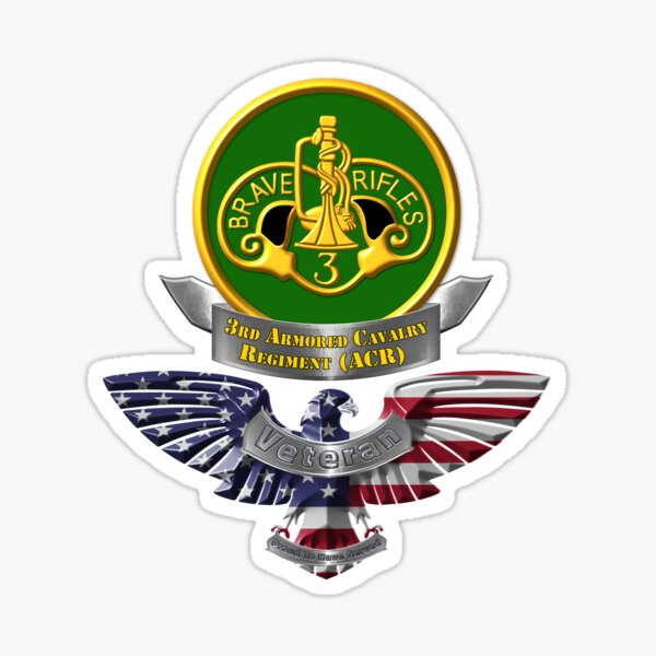 "3rd Armored Cavalry Regiment (ACR) Veteran" Sticker for Sale by ...