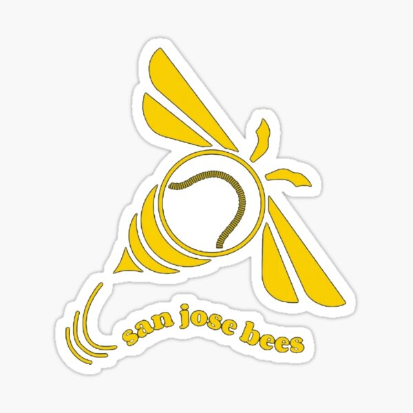 "San Jose Bees California League Baseball Vintage Logo" Sticker for ...