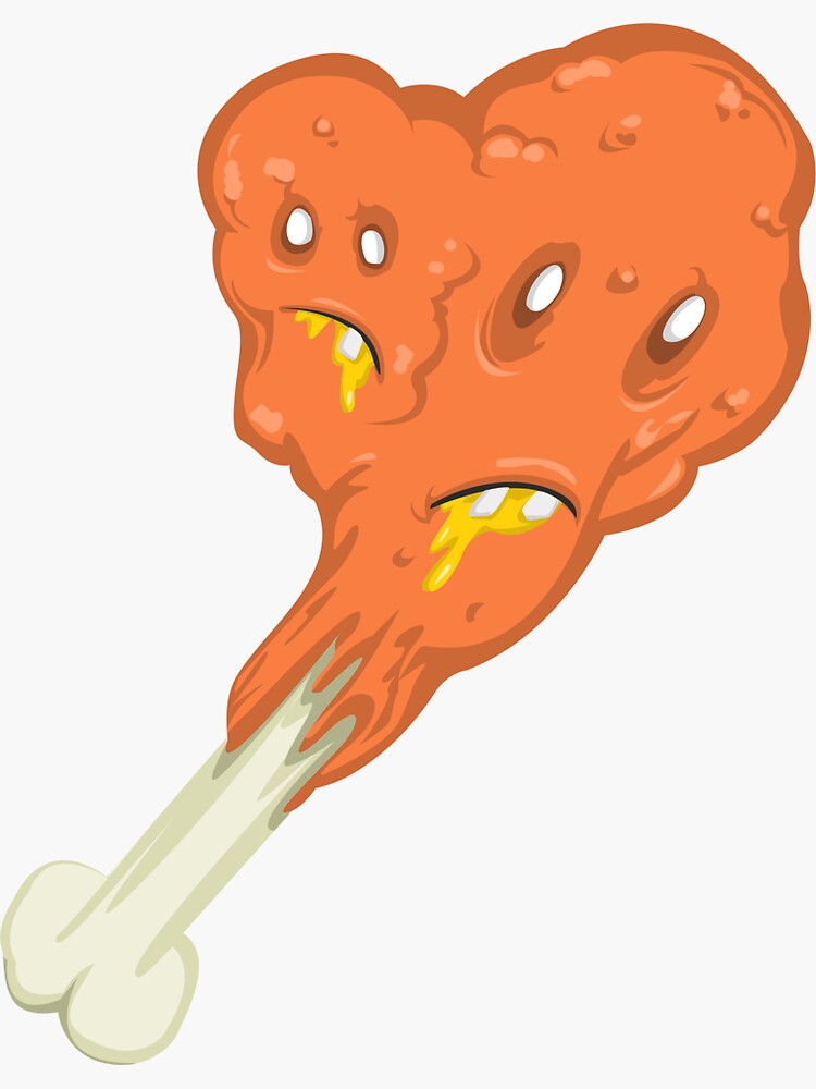 "Fried Chicken Leg" Sticker for Sale by Shai92 | Redbubble