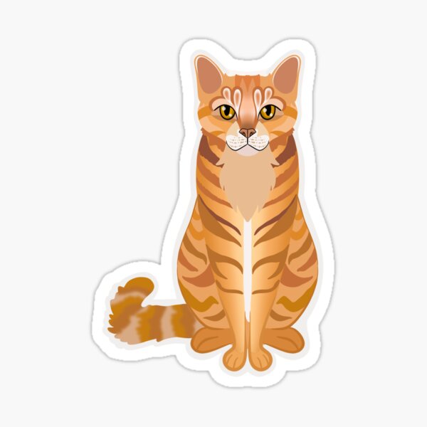 "Ginger cat sticker" Sticker for Sale by Frankenlizard | Redbubble
