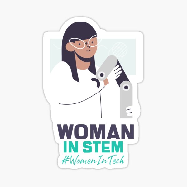 "Woman in Stem Tech Edition" Sticker for Sale by PowerOfWolf | Redbubble