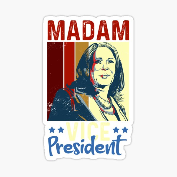 "Madam vice president" Sticker for Sale by MeanQuality | Redbubble
