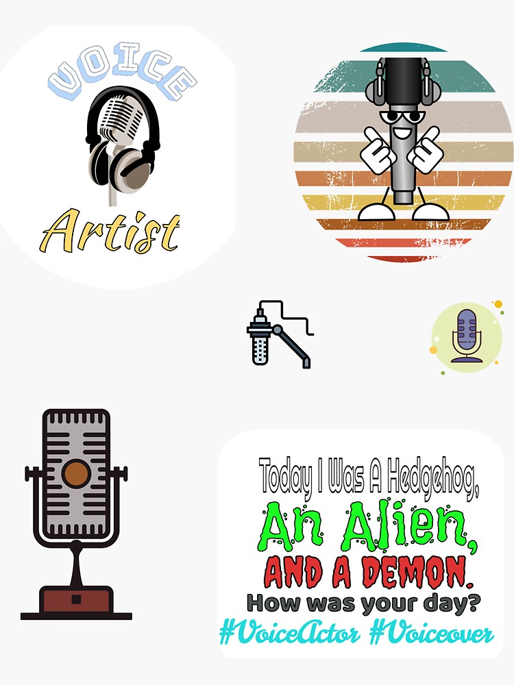 "Voice Acting Themed Sticker Pack" Sticker for Sale by PheeMart | Redbubble