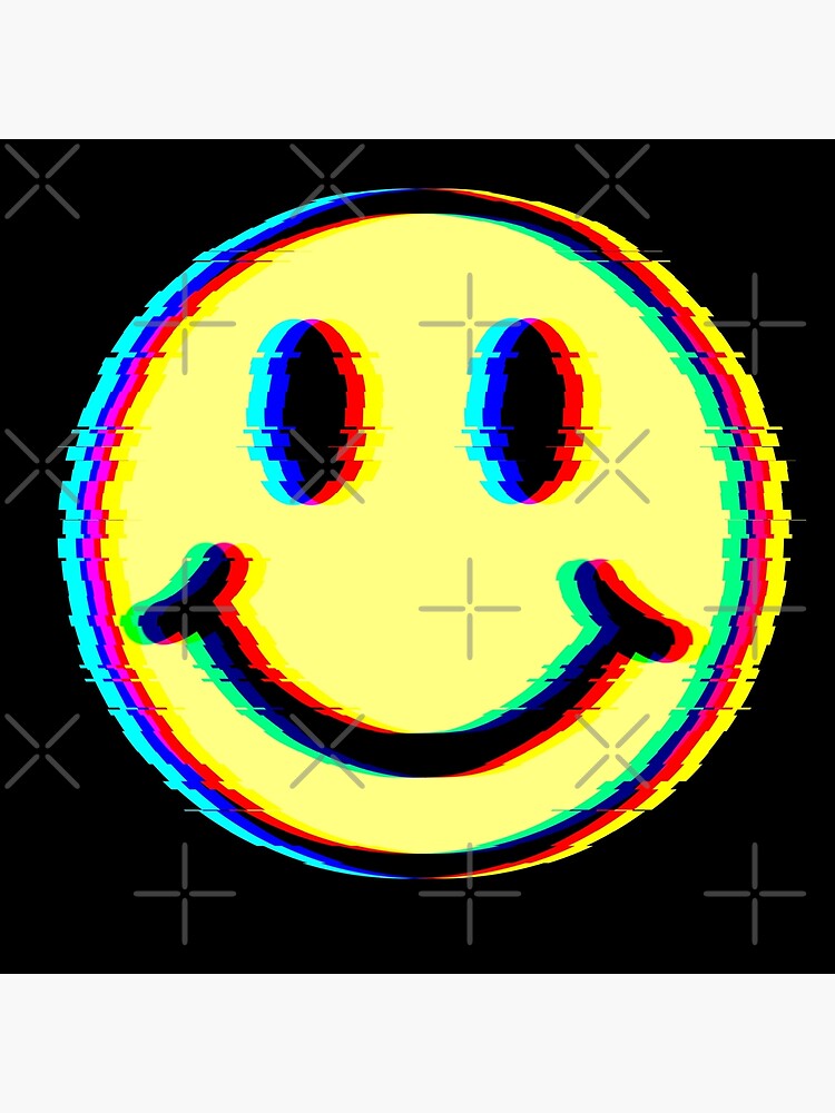 "Glitch Smiley Face" Poster for Sale by NakitoDesigns | Redbubble