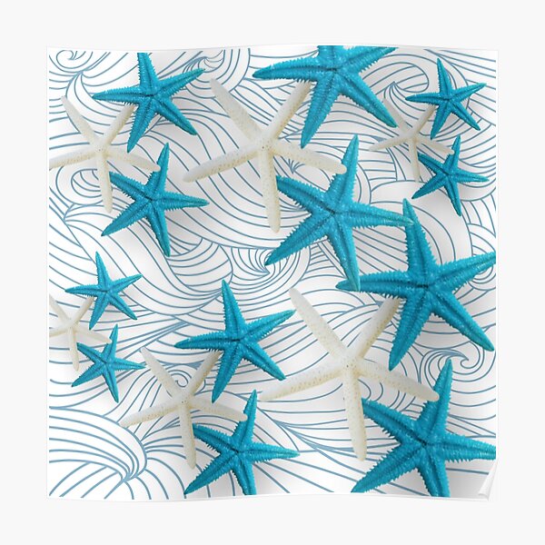 "Blue star ocean" Poster by pribassetti | Redbubble