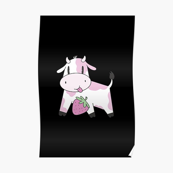 "Strawberry cow" Poster by zaher97 | Redbubble