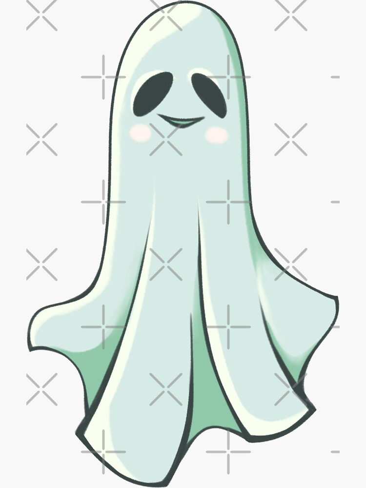 "Happy Ghost" Sticker by SavvyScribbles | Redbubble