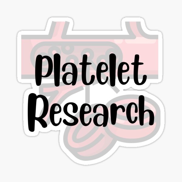 "Platelet Research" Sticker for Sale by Sci-Ninja-Blog | Redbubble