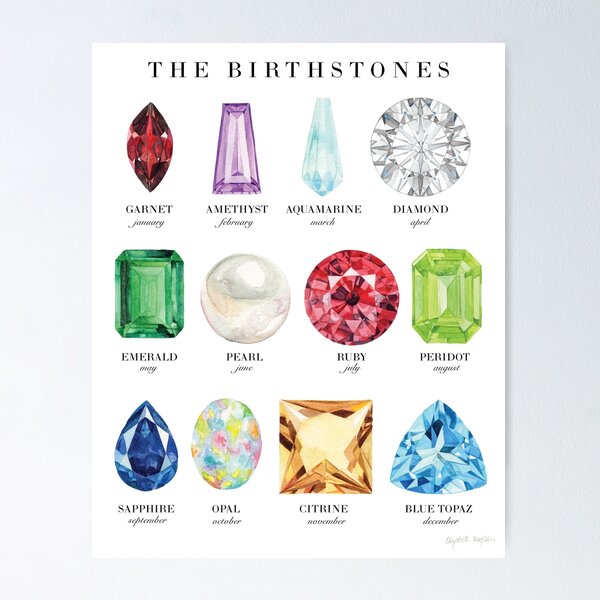 "The Birthstones" Poster for Sale by Elizabeth Weglein | Redbubble