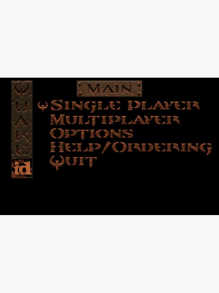 "Quake Menu" Poster for Sale by Jackathan | Redbubble