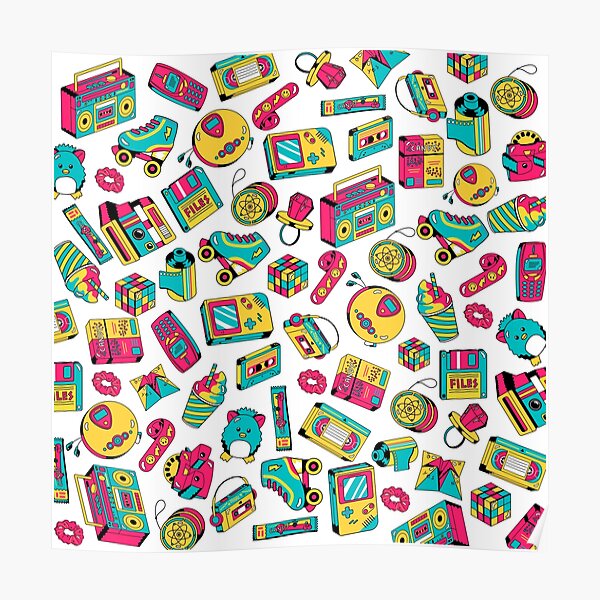 "All Things 80s Vibe Retro Style " Poster for Sale by jkzlin02 | Redbubble