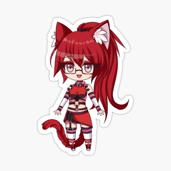 "Chibi Rave Neko" Sticker for Sale by RaveNeko | Redbubble