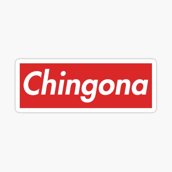"Red Chingona Logo" Sticker by badwiitchh | Redbubble