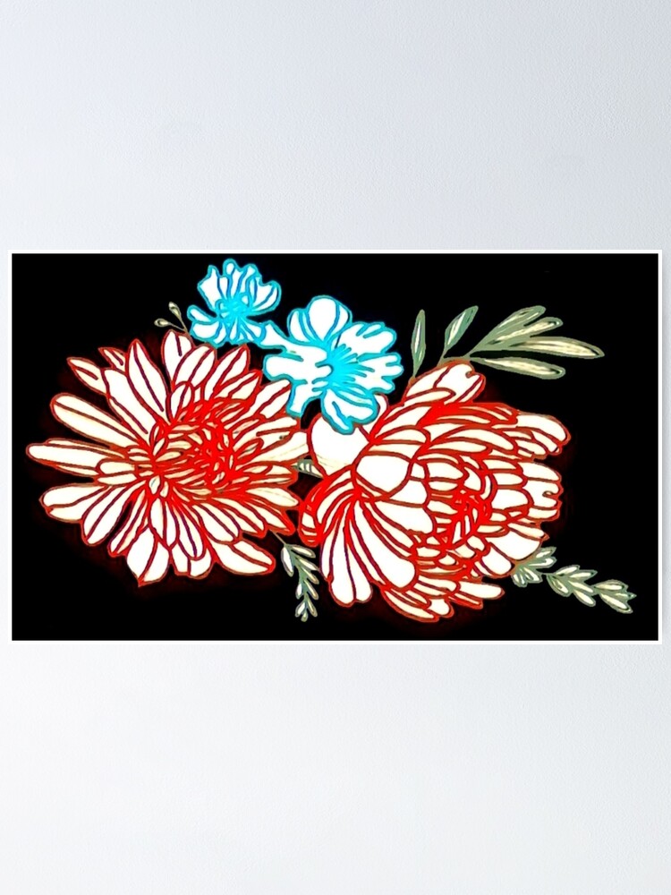 "Carnations Growing Side by Side" Poster for Sale by AmorousLilith ...